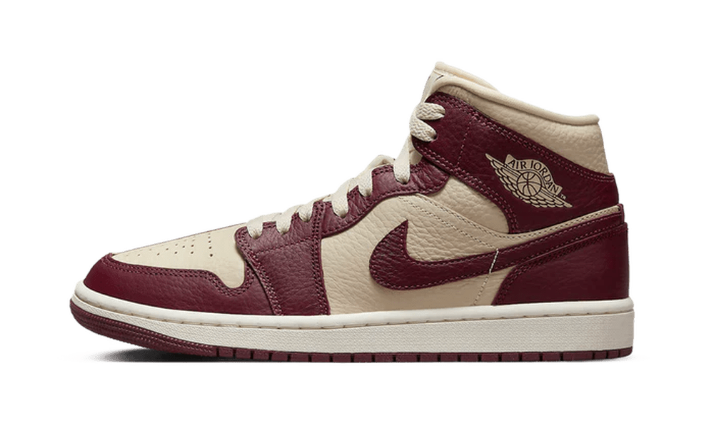 Air Jordan 1 Mid Split Beach Cherrywood Red